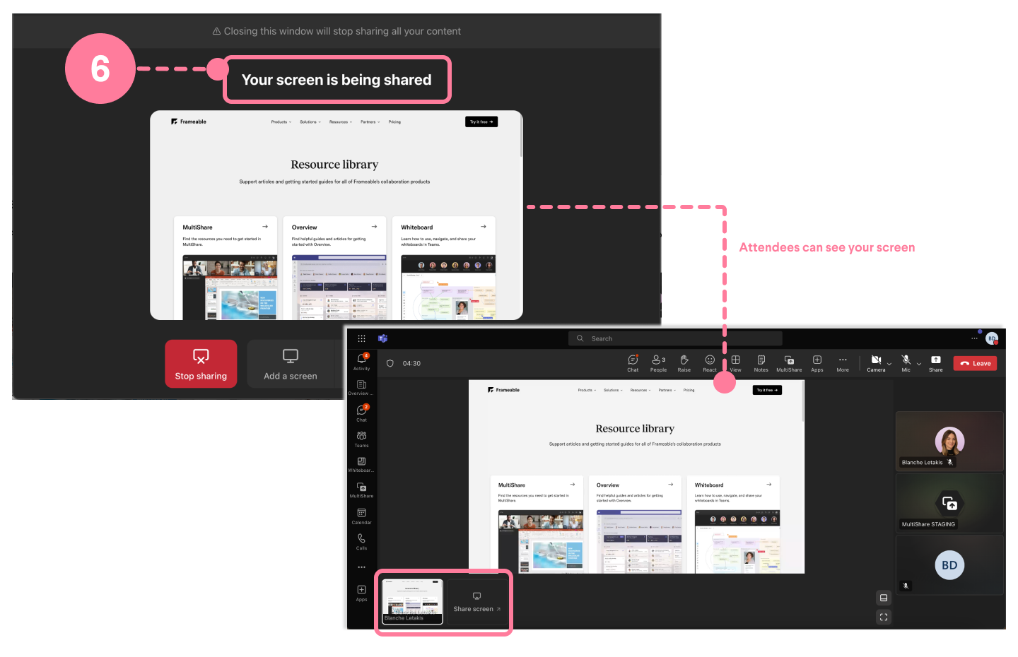 Using Multiscreen MultiShare