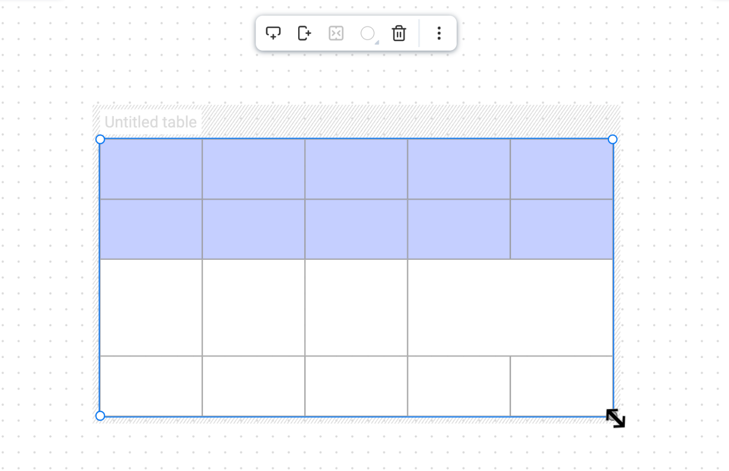 Using Tables in Whiteboard