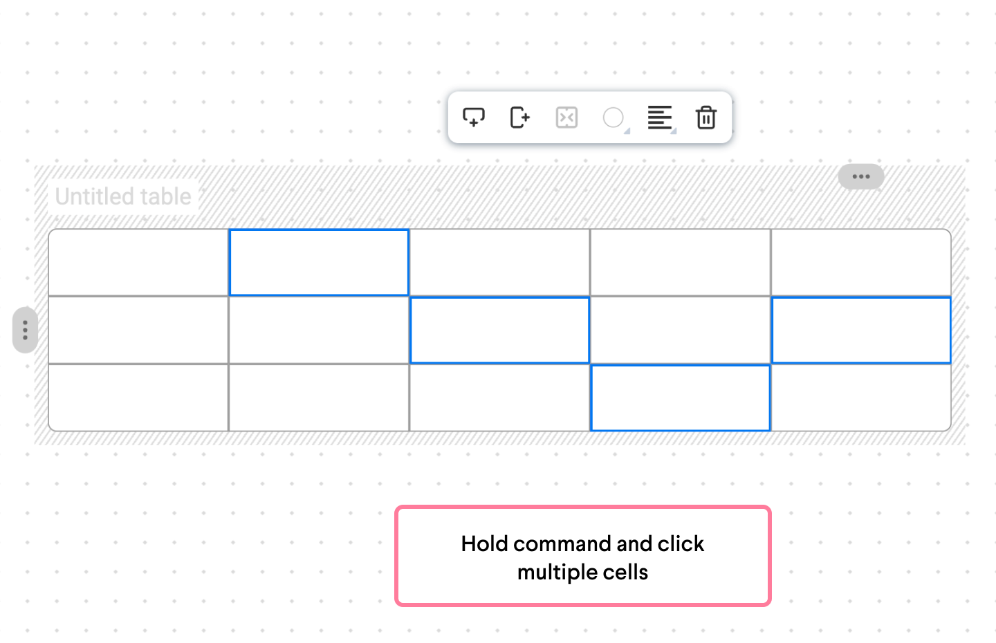 Using Tables in Whiteboard